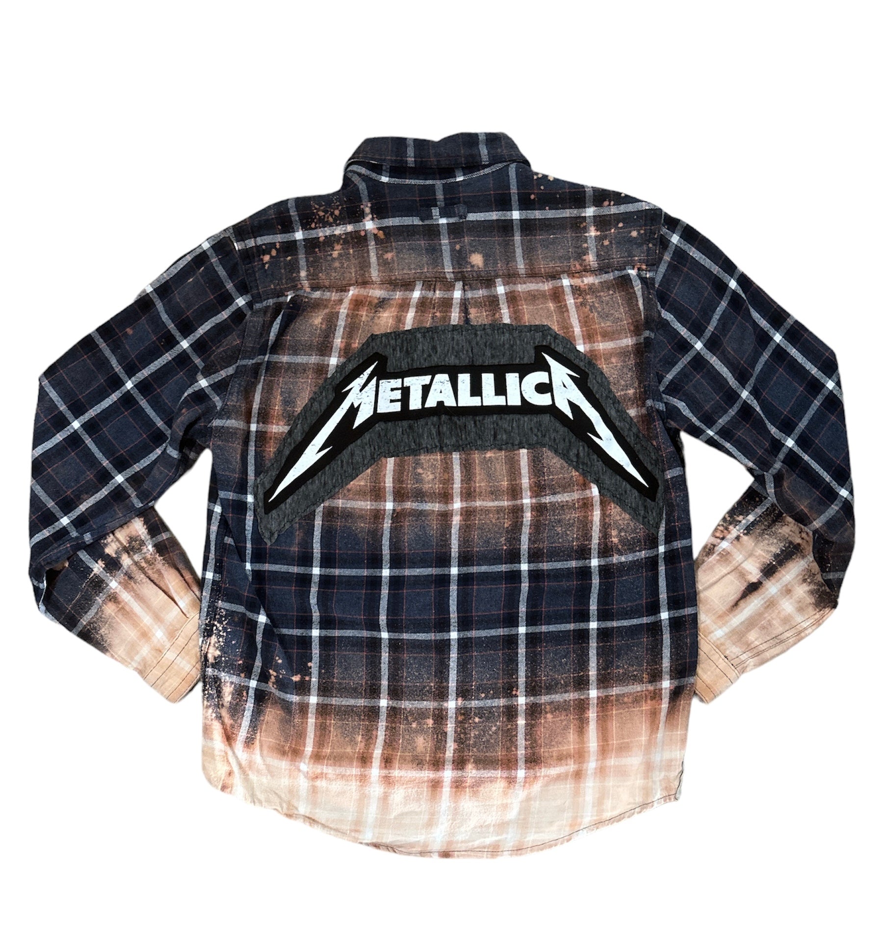 Upcycled Metallica Flannel - We are Band Aids Clothing