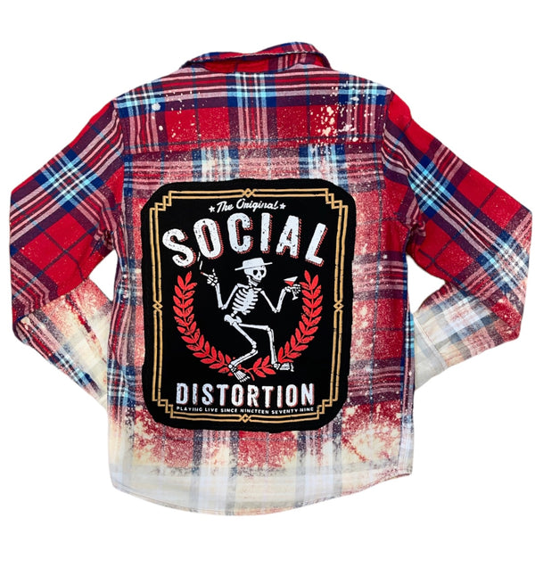 Social Distortion Flannel - We are Band Aids Clothing