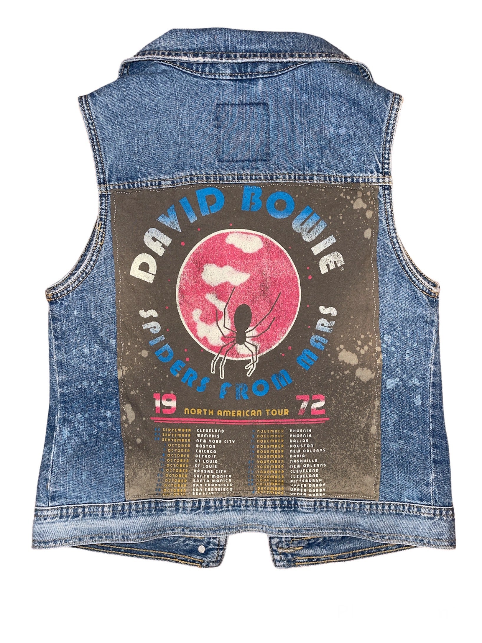 David Bowie Denim Vest - We are Band Aids Clothing