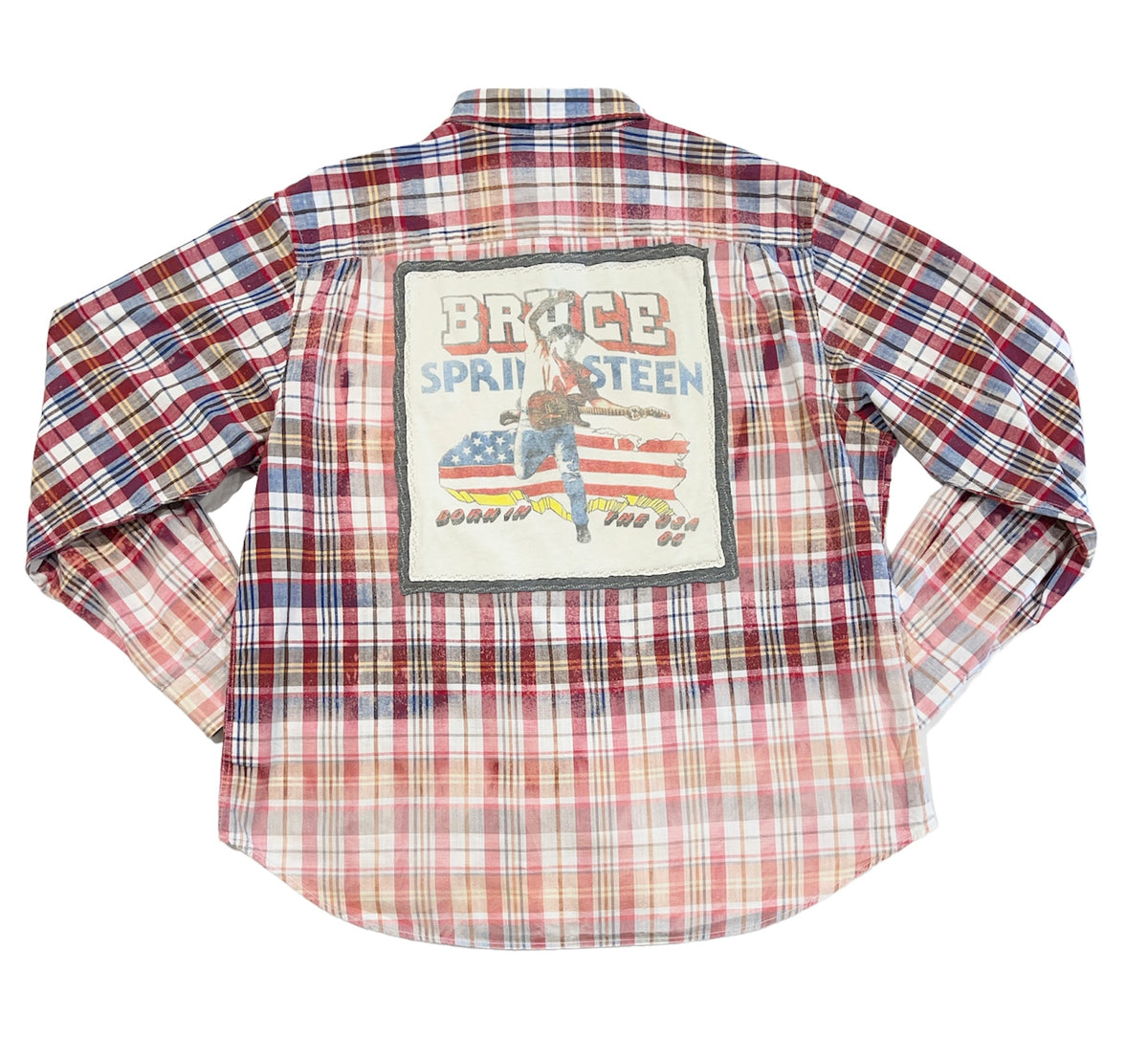 Bruce Springsteen Distressed Plaid – We are Band Aids Clothing