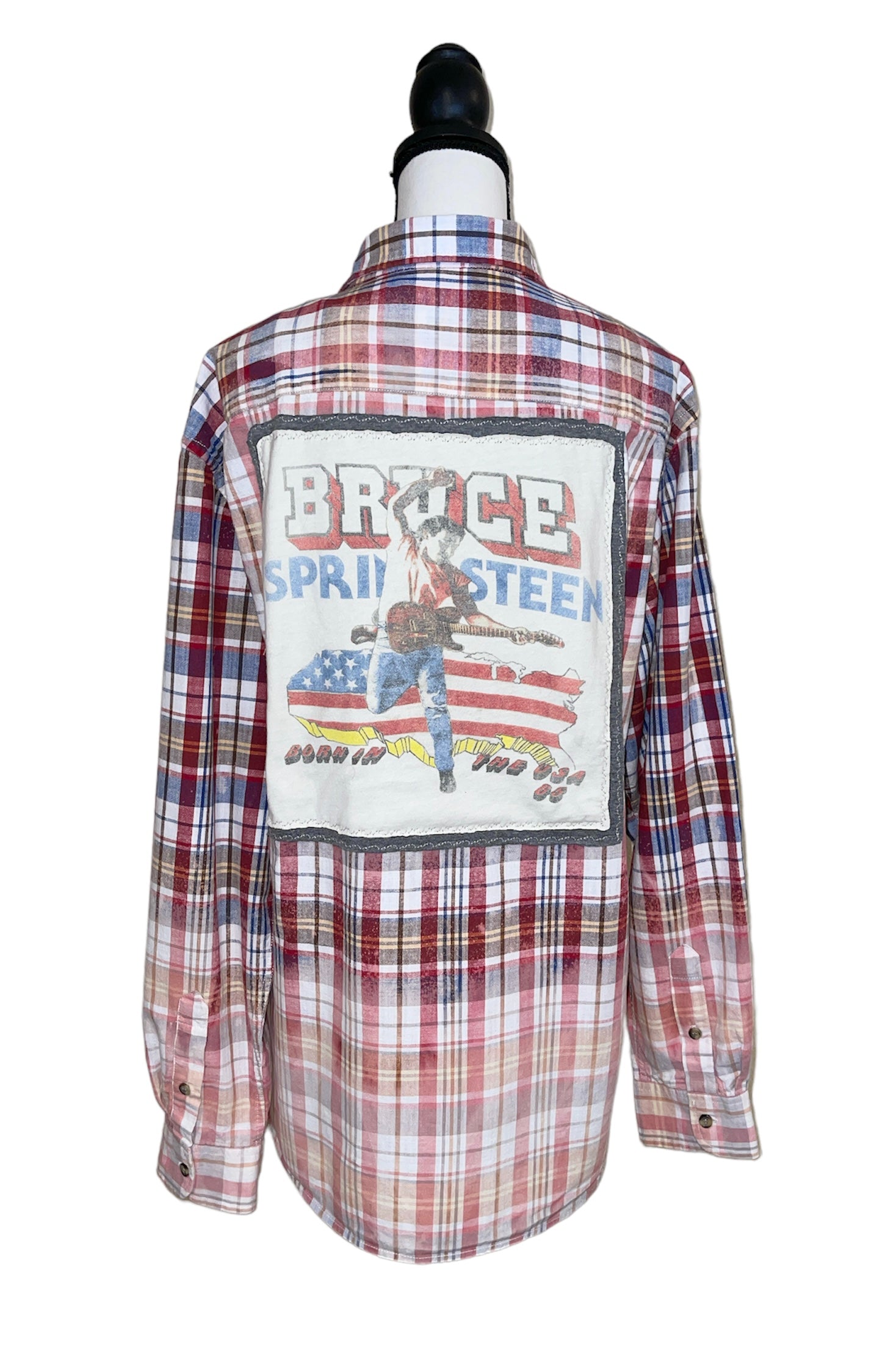 Bruce Springsteen Distressed Plaid - We are Band Aids Clothing